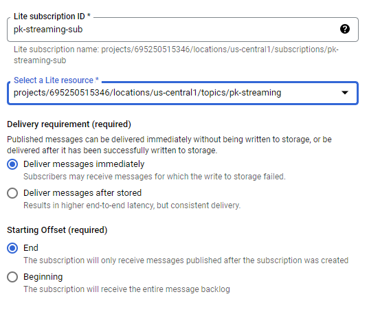 Lab "Realtime Analytics: PubSubLite Data Aggregation with Spark Streaming"