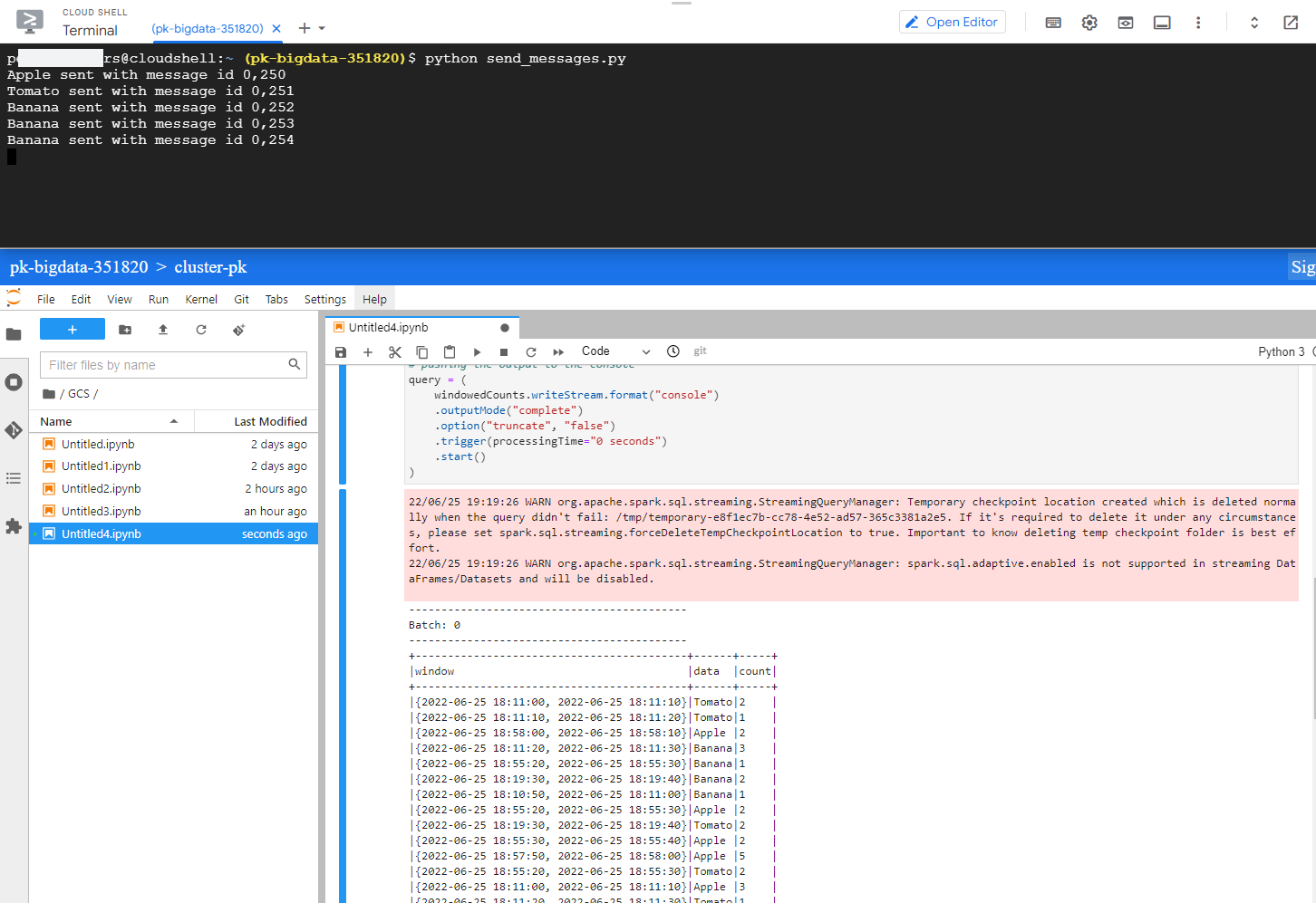 Lab "Realtime Analytics: PubSubLite Data Aggregation with Spark Streaming"